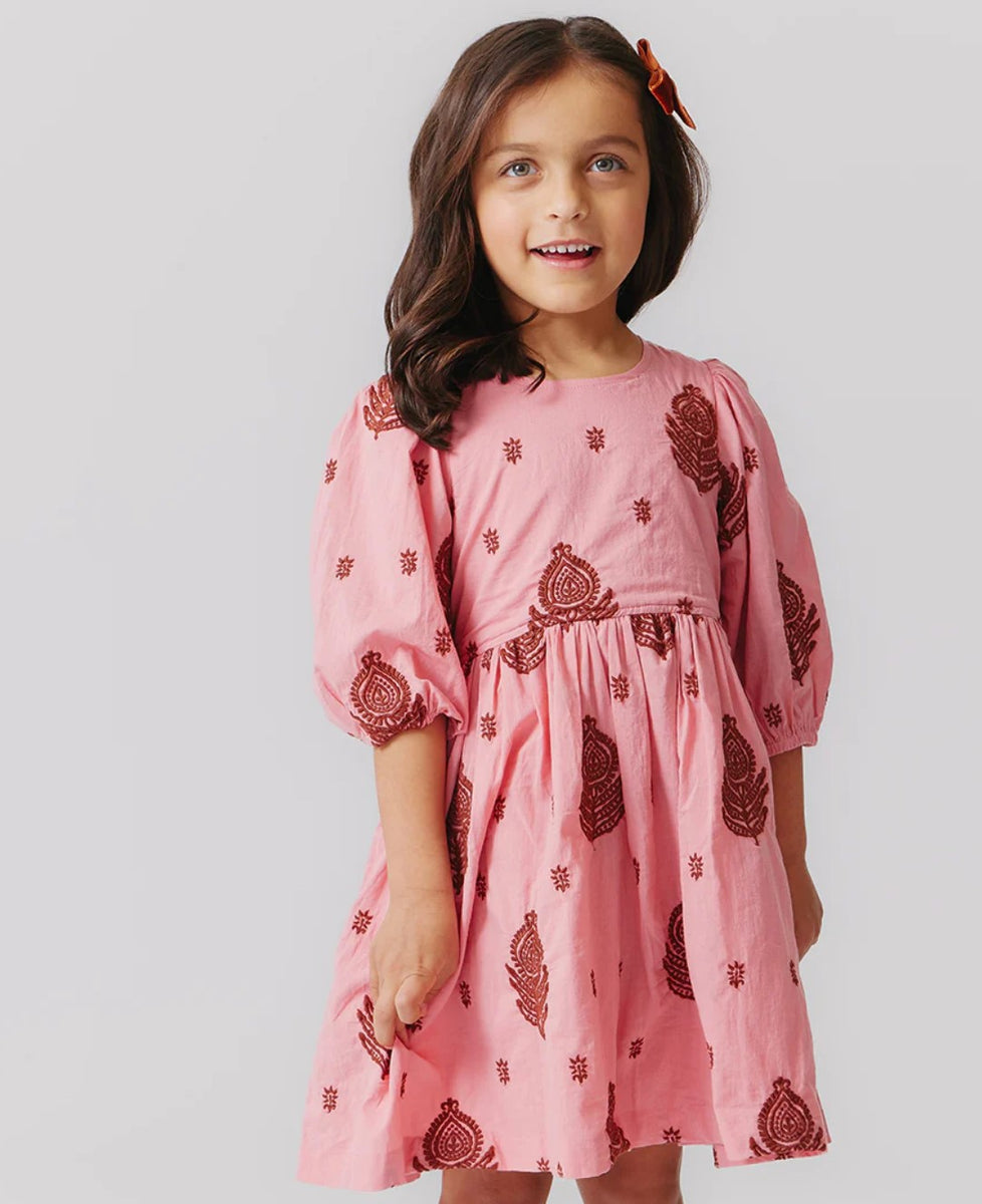 Brooke Dress - Indian Stamp Embroidery – Belles & Beaux®