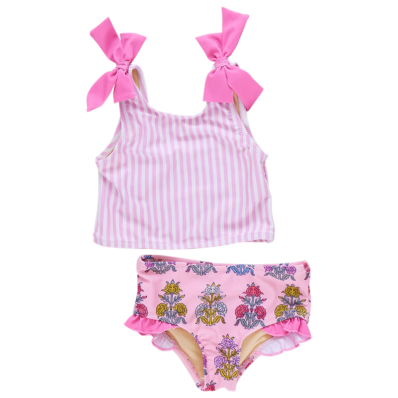Shelly Tankini - Pink Stripe – Belles & Beaux®