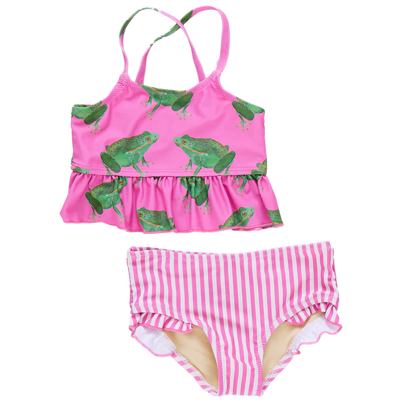 Joy Tankini - Magenta Pink Frogs – Belles & Beaux®