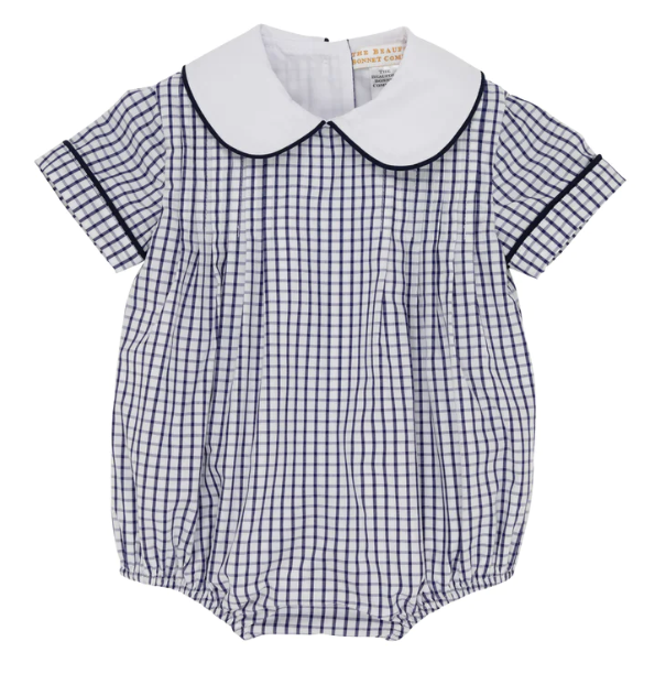 Boone Bubble - Nantucket Navy Windowpane – Belles & Beaux®