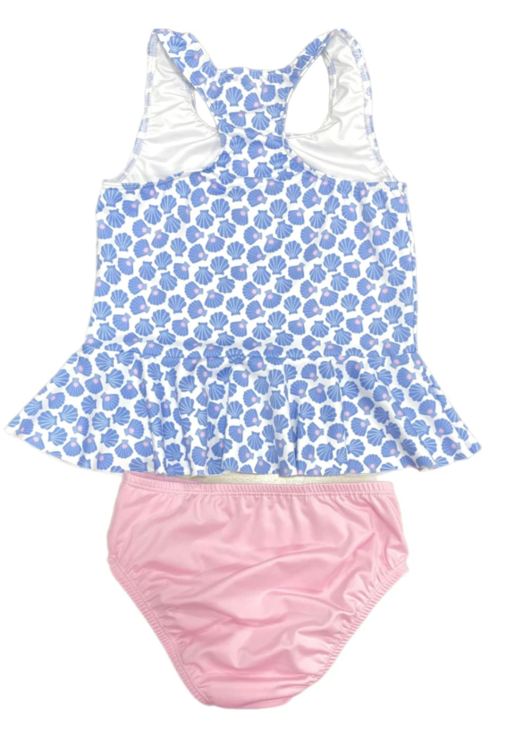 Collette Peplum Swim - Shells – Belles & Beaux®