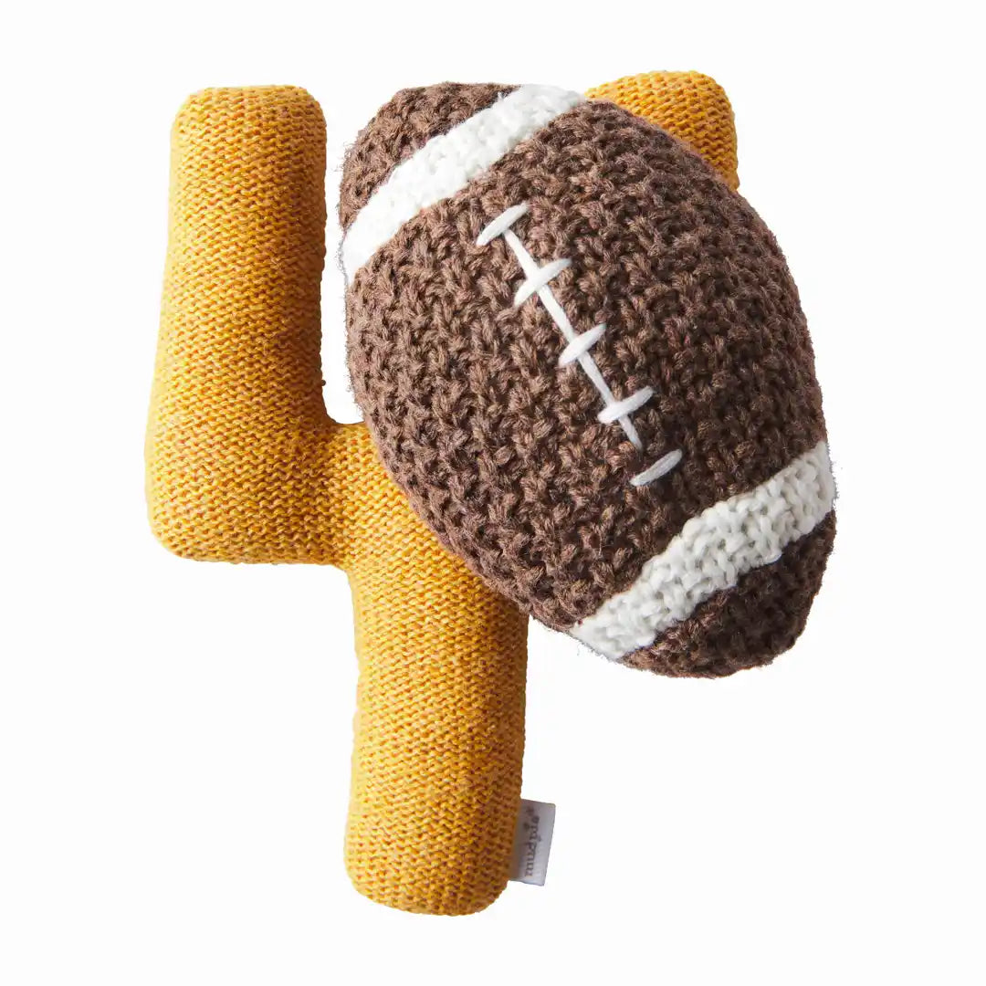 Football Knit Rattle – Belles & Beaux®