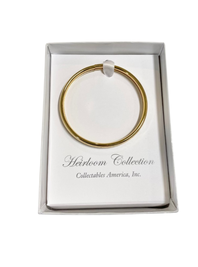 Gold Finish Engraved Bangle Bracelet – Belles & Beaux®