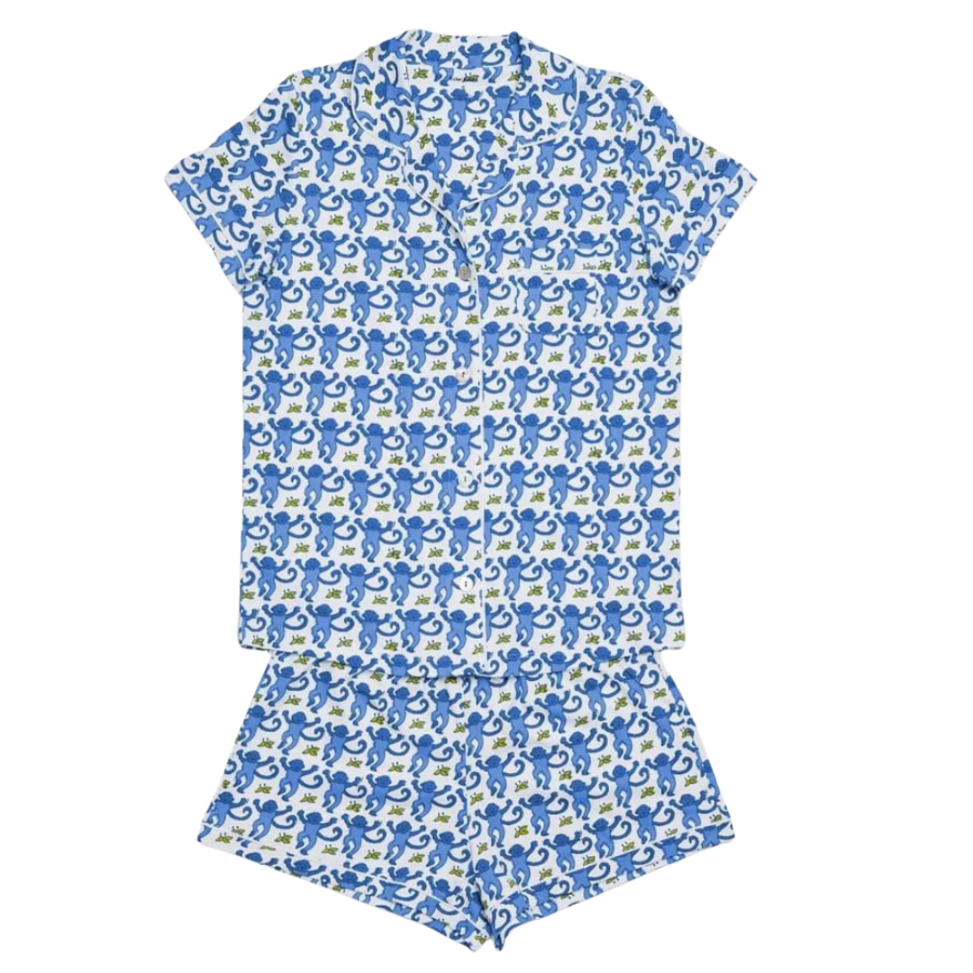 Blue Monkey Polo Pajama Set – Belles & Beaux®