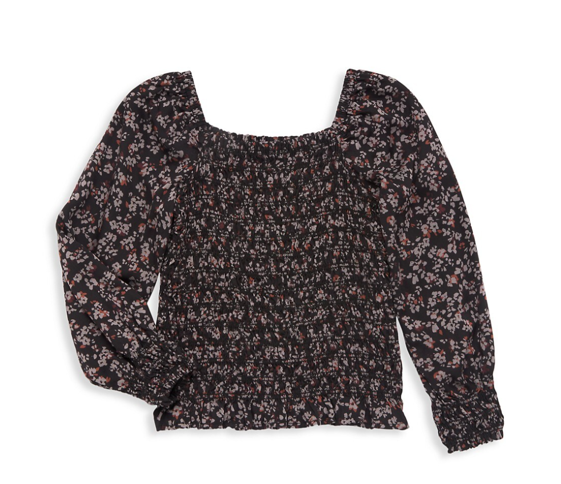 Smocked Poet Top - Autumn Floral – Belles & Beaux®