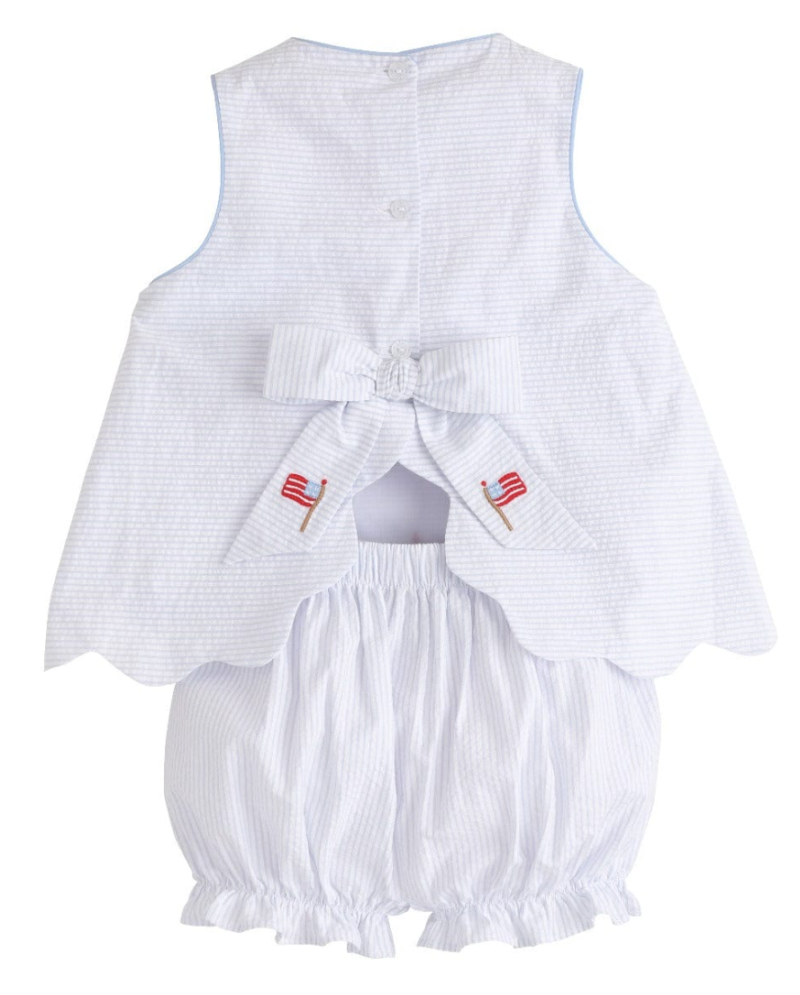 Flag Embroidered Bow Back Bloomer Set – Belles & Beaux®