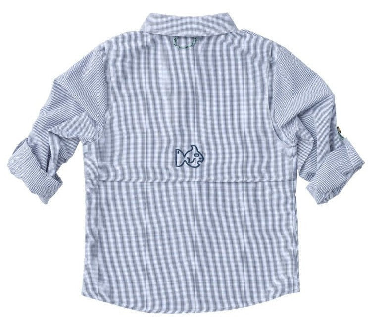 Ensign Blue Windowpane Check Fishing Shirt – Belles & Beaux®