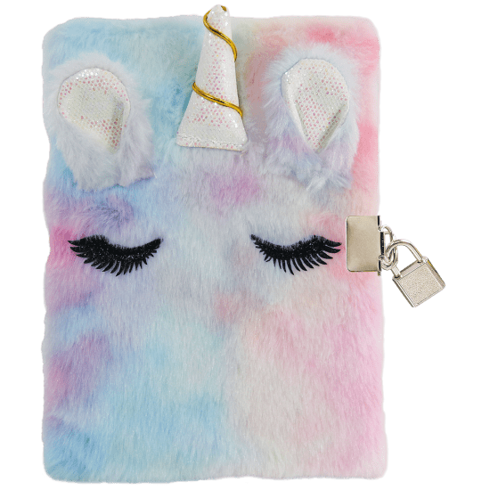 Magical Unicorn Furry Lock And Key Journal – Belles & Beaux®